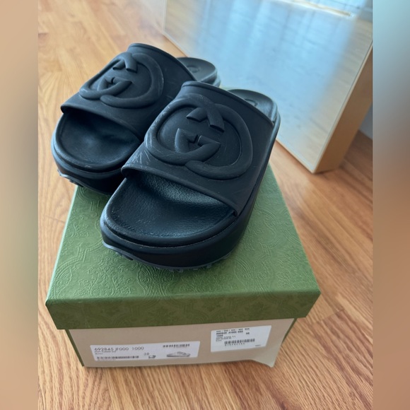 Gucci | Shoes | Gucci Rubber Platform Slides | Poshmark